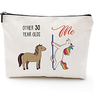 30th Birthday Gifts for Her Fun 30th Birthday Gifts for Women - 1993 Birthday Gifts for Women, 30 Years Old Birthday Gifts Makeup Bag for Mom, Wife, Friend, Sister, Her, Colleague, Coworker