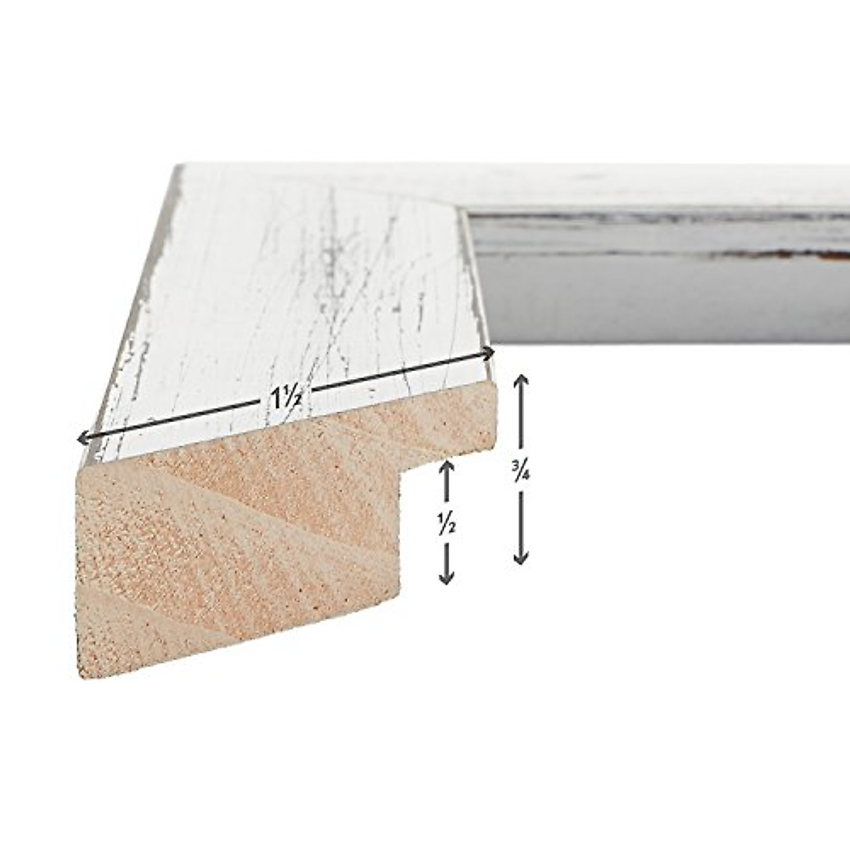 Craig Frames Jasper, 20 x 24 Inch Country Marshmallow White Picture Frame Matted to Display a 16 x 20 Inch Photo