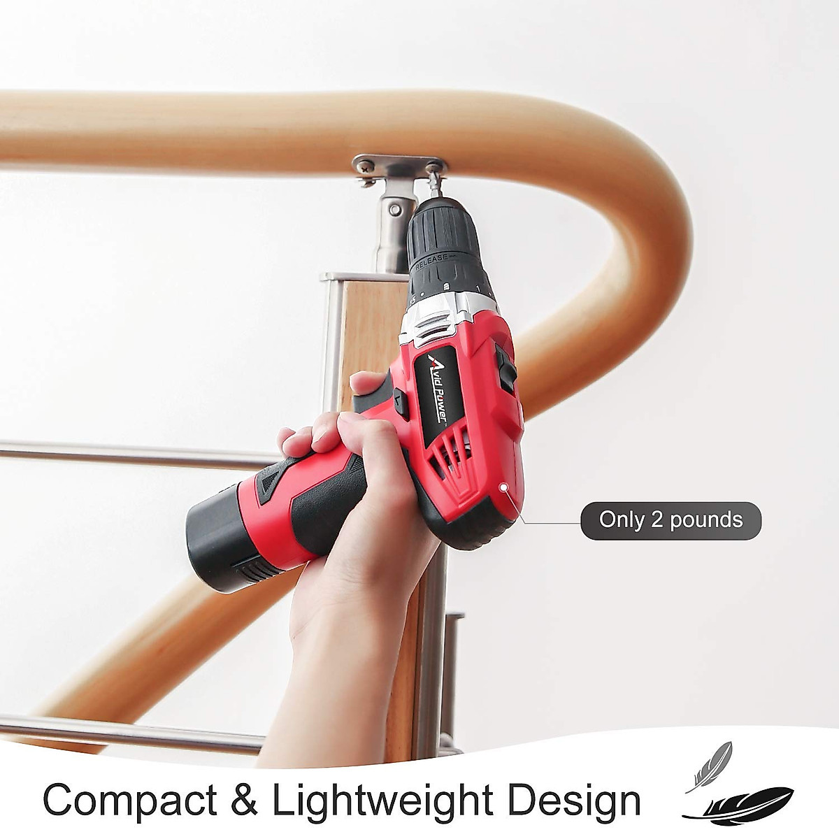 AVID POWER 12V Cordless Drill Set Bundle with 100PCS Drill Bits for Metal, Wood, Masonry