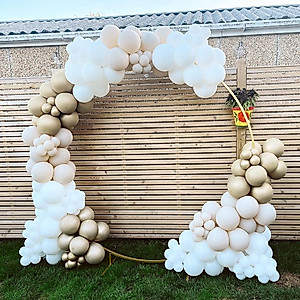 White Sand Balloons Latex Balloons 12inch 50pcs Nude White Party Balloons Thick Baby Shower Balloons Wedding Birthday Gender Reveal Party Decorations Supplies