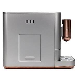 Café Affetto Automatic Espresso Machine | Brew in 90 Seconds | 20 Bar Pump Pressure for Balanced Extraction | Five Adjustable Grind Size Levels | WiFi Connected for Drink Customization | Steel Silver