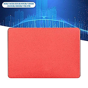 Garsentx 2.5inch SSD Red High Speed Metal Hard Drive for Desktop Computer Laptops PC, Portable SSD 8GB-2TB External Solid State Drive, for Linux/WinXP/Win/7/8/10(32GB)