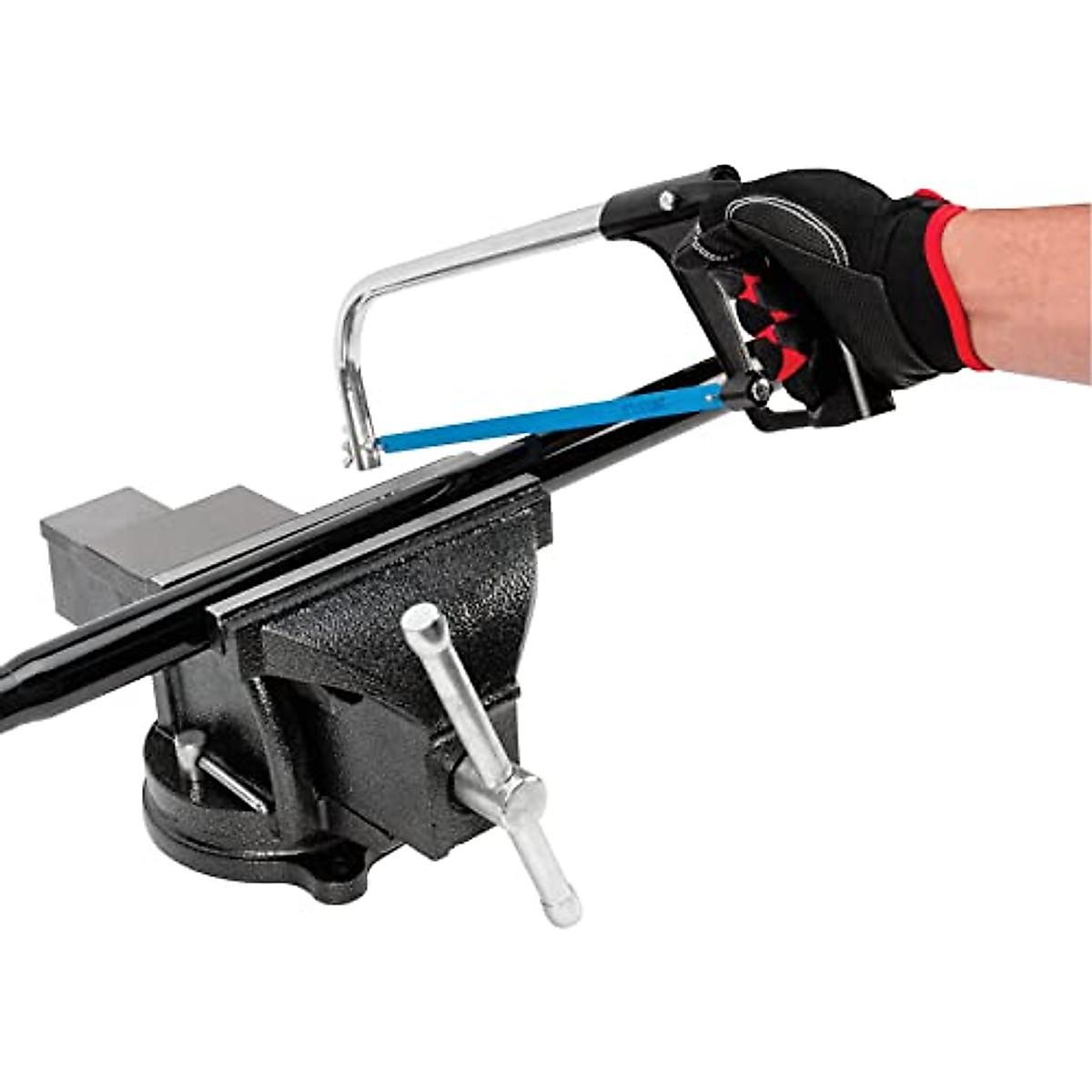 Performance Tool MV8 Hammer Tough Powder Coating, 360 Degree Swivel 8-Inch Bench Vise (7-Inch Jaw Opening, 3-Inch Throat Depth)