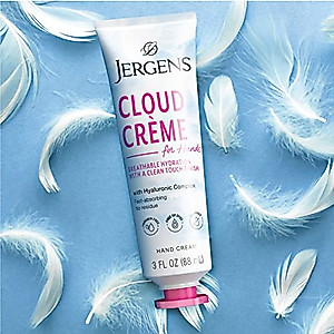 Jergens Cloud Creme Hand Cream for Dry Hands, Lotion with Hyaluronic Complex, Non-Greasy Moisturizer & Breathable Light Formula, 3 oz