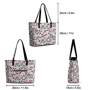 Womens Handbag Japanese Style Patterns Leather Tote Bag Top Handle Satchel Bags For Lady