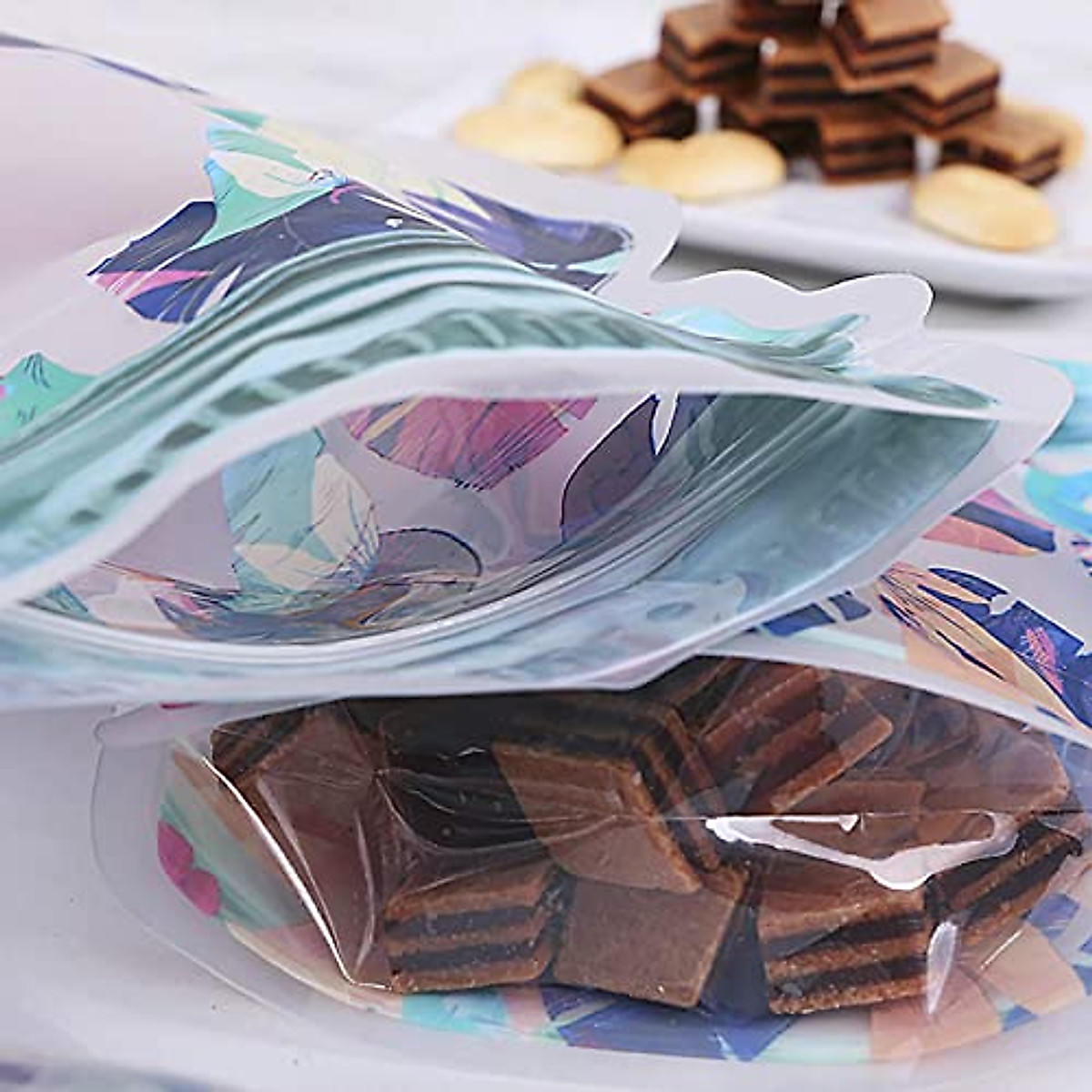 Enkrio 45 Pack Mason Jar Zipper Bags Reusable Jar Bags Mason Reusable Food Storage Bags Sandwich Bags Ziplock Bags for Kitchen Camping Picnic Organizer (15L 15M 15S)