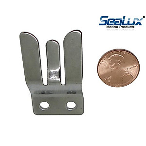 SeaLux Marine Stainless Steel VHF Radio Microphone Clip 1" x 1-7/8"