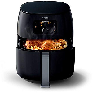 Philips Avance Collection XXL Digital Twin TurboStar Airfryer Black/Silver - HD9650/96 (Renewed)
