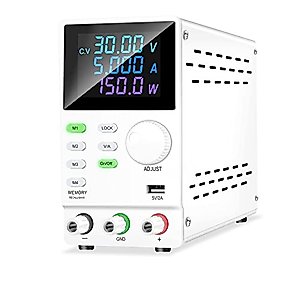 DC Power Supply Variable DC Laboratory Power Supply Adjustable Voltage Regulator Stabilizer Switching Bench Source Plating Charging Current Stabilizer for Spectrophotometer and lab Equipment Repair