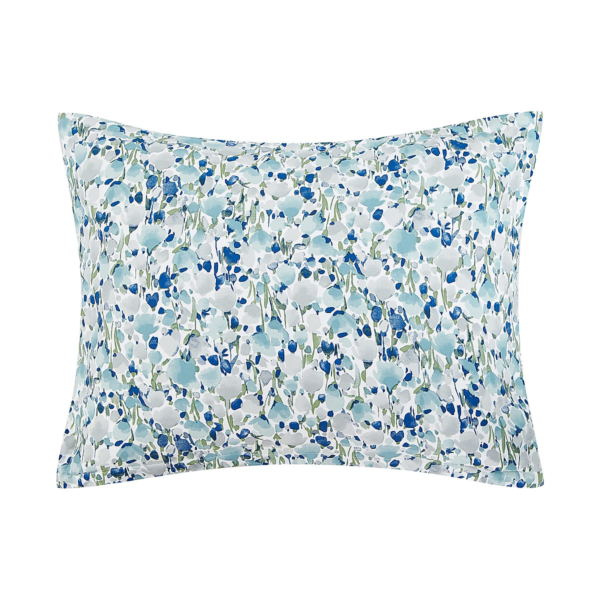 Poppy & Fritz - Queen Duvet Cover Set, Reversible Cotton Bedding with Maching Shams & Zipper Closure, All Season Home Decor (Olivia Blue, Queen)