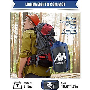 Sleeping Bags for Adults, AYAMAYA Backpacking Sleeping Bag Lightweight Compact Wearable Sleeping Bags with Arm Holes,2 Double Person Camping Gear for Cold Weather Hiking Family 3 Season