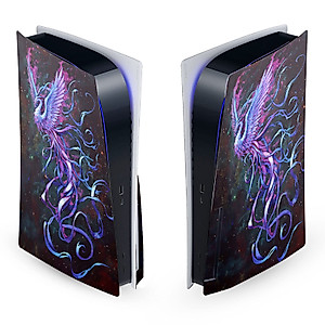 Head Case Designs Officially Licensed Christos Karapanos Phoenix Art Mix Matte Vinyl Faceplate Sticker Gaming Skin Case Cover Compatible with Sony Playstation 5 PS5 Disc Edition Console