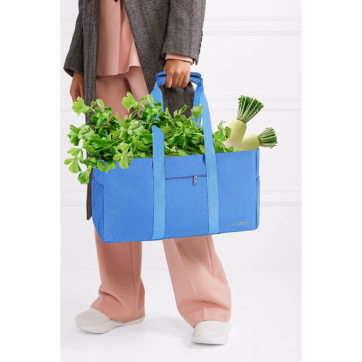 CACTIYE Reusable Grocery Shopping Bag Moving Bags for Space Saving Moving Storage For Beach, Pool, Laundry, Car Trunk