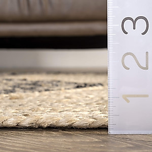 Rugs USA x Arvin Olano Axel Diamond Jute Area Rug, 5x8, Natural