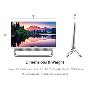 DELL 2021 Inspiron 24 5000 All-in-One Desktop, 24" FHD Touchscreen, i7-1165G7, GeForce MX330, 16GB RAM, 512GB SSD + 1TB HDD, Webcam, WiFi 6, Bluetooth 5.1, Wireless Keyboard and Mouse, Win 10 Home