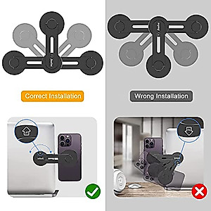 Jkoailiwi 180° Adjustable & Flip Continuity Camera Monitor Mount, Dual Screen Magnetic Phone Holder for Laptop, Slim MacBook Webcam Mount Compatible with MagSafe iPhone 15/14/13/12 & All Phones