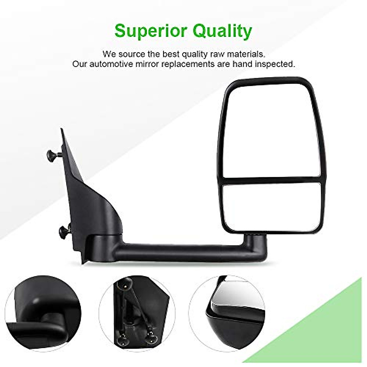 SCITOO Passenger Side View Mirror fit for 2003-2011 for Chevy Express 1500/2500/3500 for GMC Savana 1500/2500/35000 with Manual Fold Textured Right Exterior Mirror GM1321426