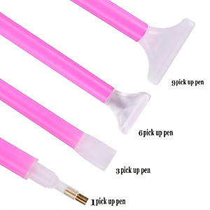 KTCLCATF 46PCS DIY Diamond Painting Tools and Accessories Kits Multiple Sizes Painting Pens for Adults to Make Diamond Art Craft Tweezers Glue Diamond Correction 28 Girds Storage Box