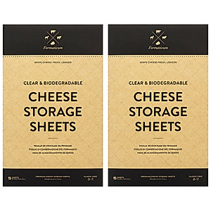 Formaticum Cheese Storage Sheets - Cheese Saver from France- Professional Earth Friendly Transparent Cheese Wrap - Cheese Sheet Savers of wood-based cellulose fibers - Clear 30 Sheets with 9" x 12"