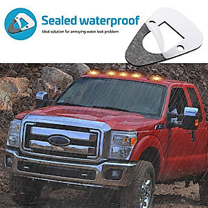 NDRUSH Roof Cab Marker Light Gasket Clearance Running Lamp Seal Compatible with 1999-2016 Ford F150 F250 F350 E150 E250 E350 Super Duty Pickup