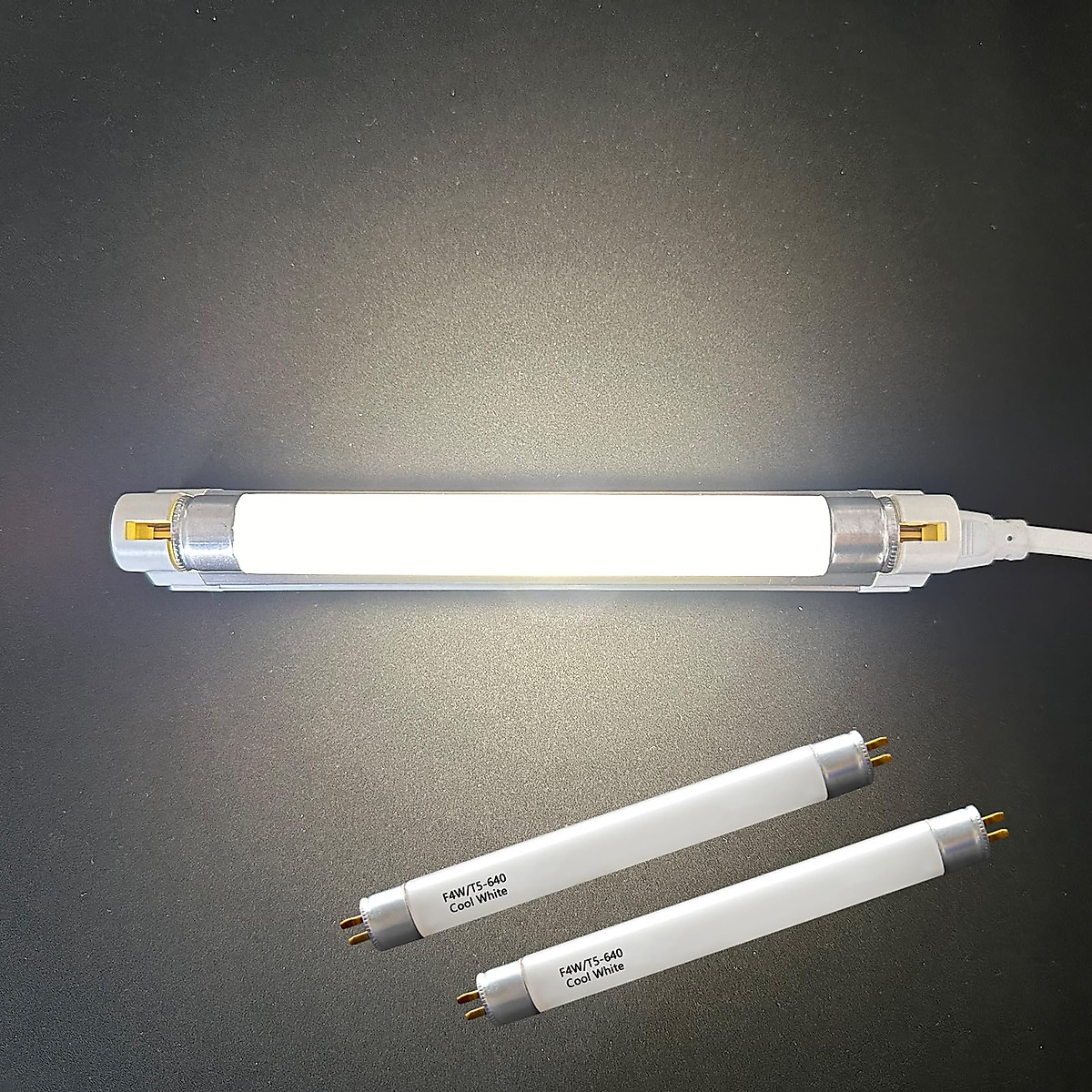 6 Inch F4T5/CW Fluorescent Tube,T5 4W Cool White Under Cabinet Bulb,Compatible for GE,Eiko 15501, Sylvania 20416,Sunlite 05040, Rayovac,Coleman Lantern Bulb,G5 Bi-Pin Base,4100K(4PACK)