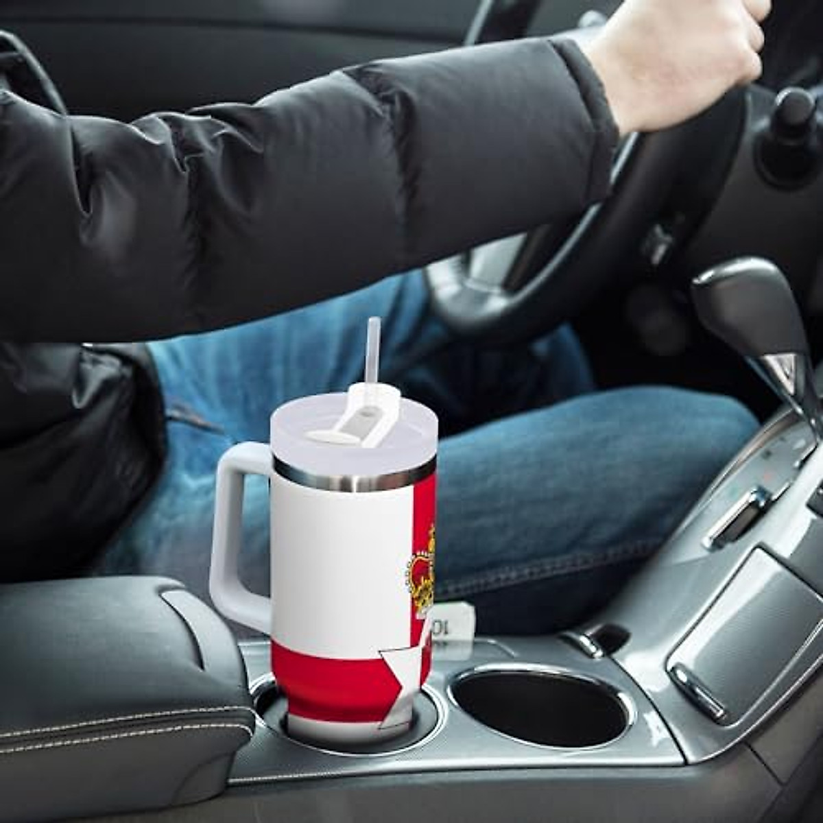 ODAWA 40oz Northern Ireland Flag Vacuum Insulated Tumbler with Lid and Straw Fall Insulated Tumbler