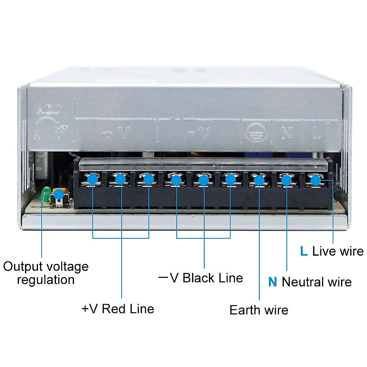 inShareplus 12V 33A 400W, DC Universal Regulated Switching Power Supply, Converter AC 100-240V to DC 12 Volt LED Driver, Transformer, Adapter for LED Strip Light, 3D Printer, Radio, Computer Project