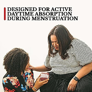 RedDrop Tween FlowDay Pads - Ultra Thin and Sticky Pads for Active Days - Designed for Girls Experiencing Their First Period