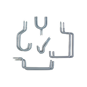 Crawford OR10 Vinyl Coated Storage Hook Assortment, 10-Piece