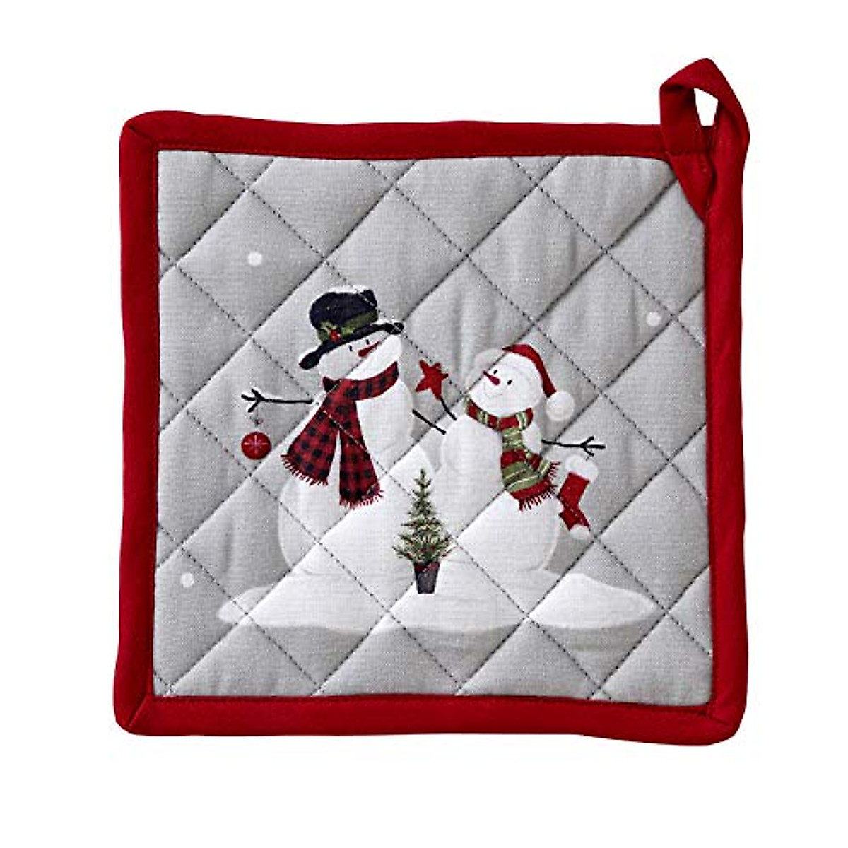SKL Home Woodland Winter Oven Mitt and Pot Holder Set, 8x8