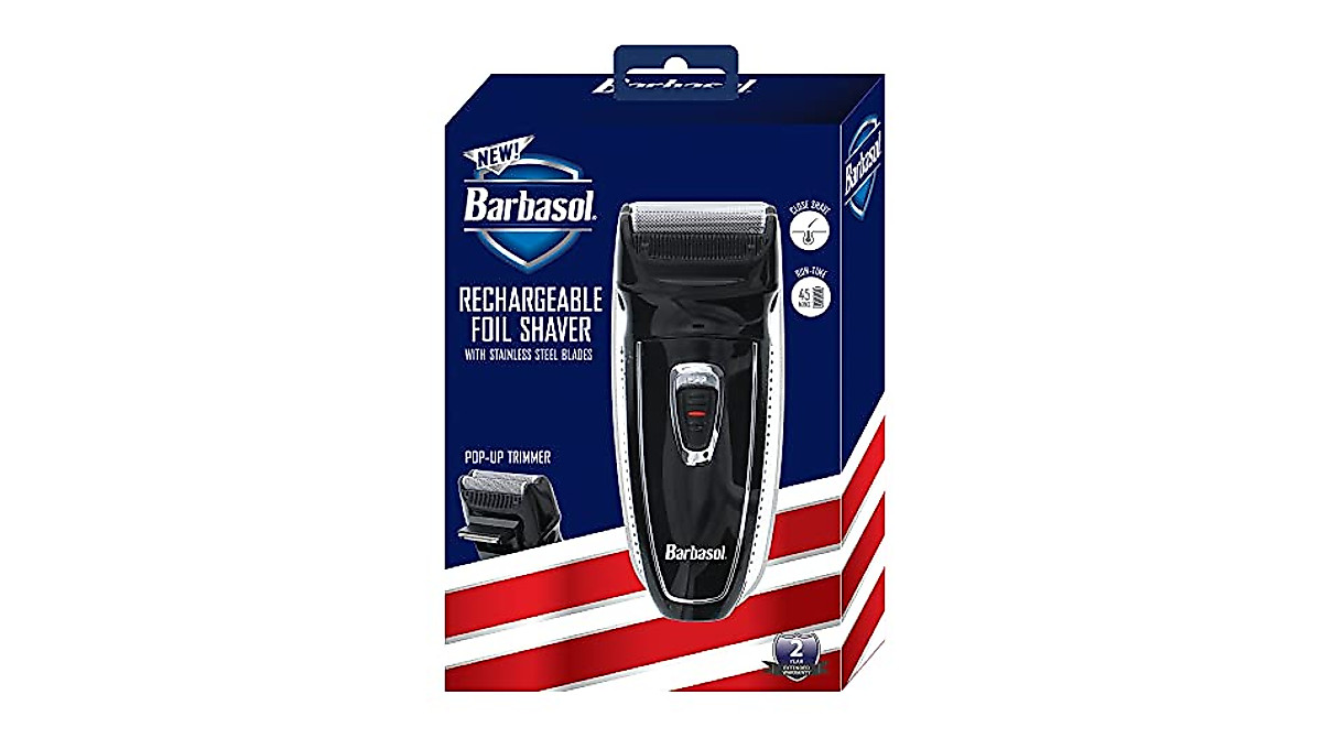 Barbasol Rechargeable Electric Foil Shaver with Stainless Steel Blades ...