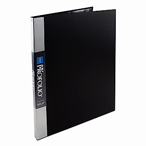 Itoya Original Art ProFolio 14x17 Black 48-Page Art Portfolio Binder with Plastic Sleeves - Portfolio Folder for Artwork with Clear Sheet Protectors - Presentation Book for Art Display and Storage