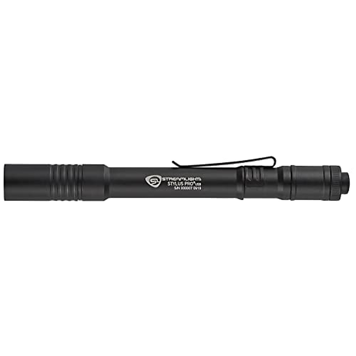 Streamlight 66134 Stylus Pro USB 350-Lumen Rechargeable Penlight with USB Cord & Nylon Holster, Black