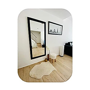 LeMirk Genuine Sheepskin Rug, Argentine Natural Sheepskin Throw,Luxury Fluffy Sheepskin Seat/Chair Cover, Real Shearling Rug Soft, Lambskin Rug for Bedroom Living Room, Ivory White