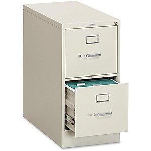 HON 310 Series Vertical 2 Drawer Letter File Cabinet in Putty