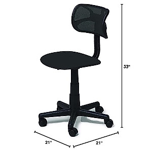 Urban Shop Swivel Mesh Desk Chair, Black