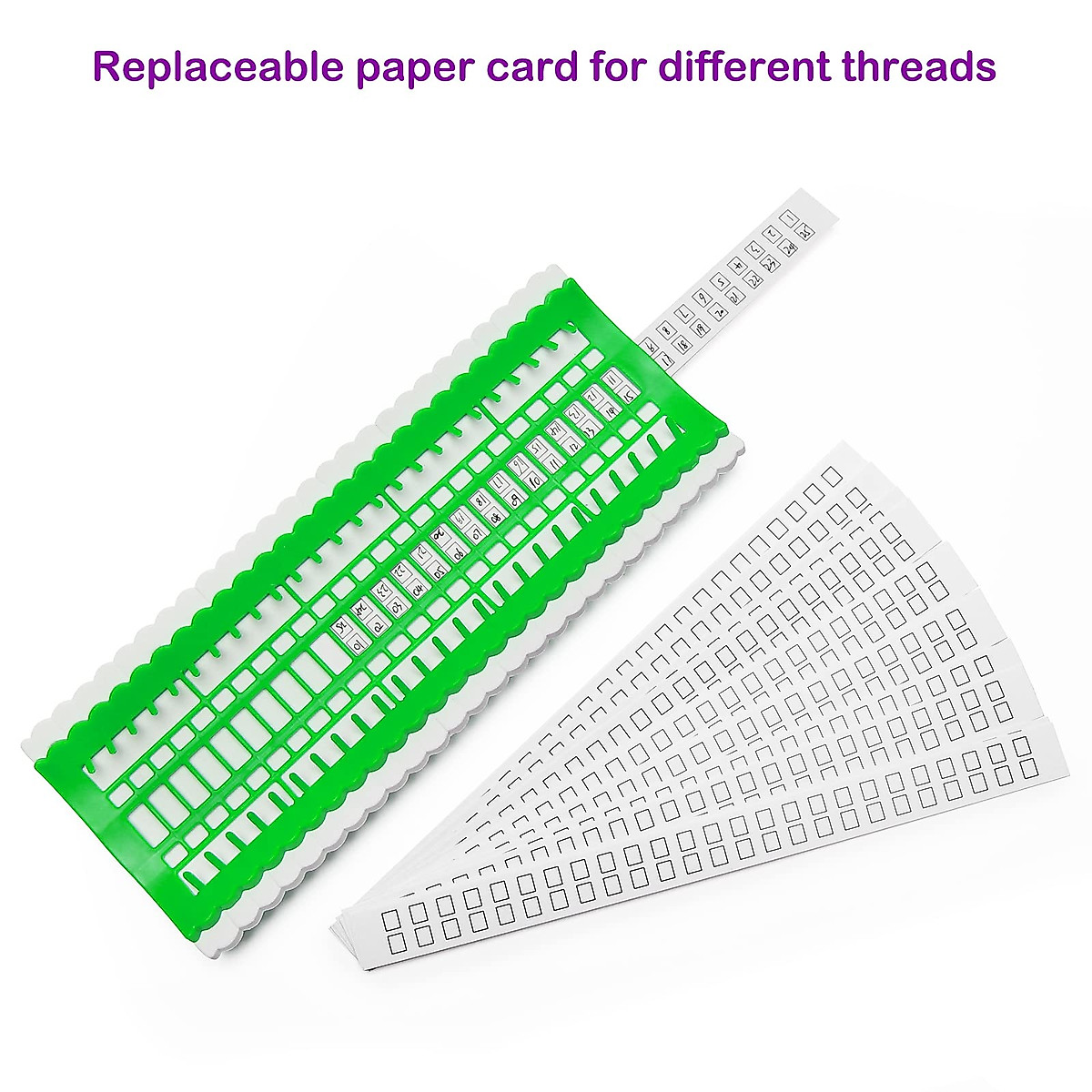 50 Positions Floss Organizer Embroidery Shelf, Luxiv Thread Organizers for Cross Stitch Embroidery Thread Holder with 15 Pcs Replaceable Paper Card Sewing Needle, Embroidery Floss Organizer…