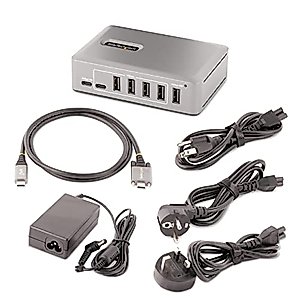 StarTech.com 10-Port USB-C Hub - 8x USB-A/2x USB-C - Self-Powered w/65W Power Supply - USB 3.1 10Gbps - Desktop/Laptop USB Hub w/USB-IF Certified 3ft Locking Cable, USB C Splitter (10G8A2CS-USB-C-HUB)