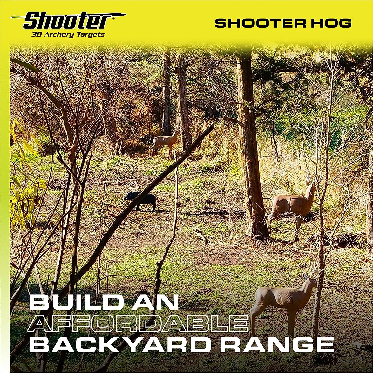 Field Logic-Shooter 3D Archery Hog Target, Black, One Size