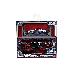 Jada Toys Fast & Furious 1:55 Brian's 2002 Nissan GT-R R34 Build N' Collect Die-cast Model Kit, Toys for Kids and Adults, Blue