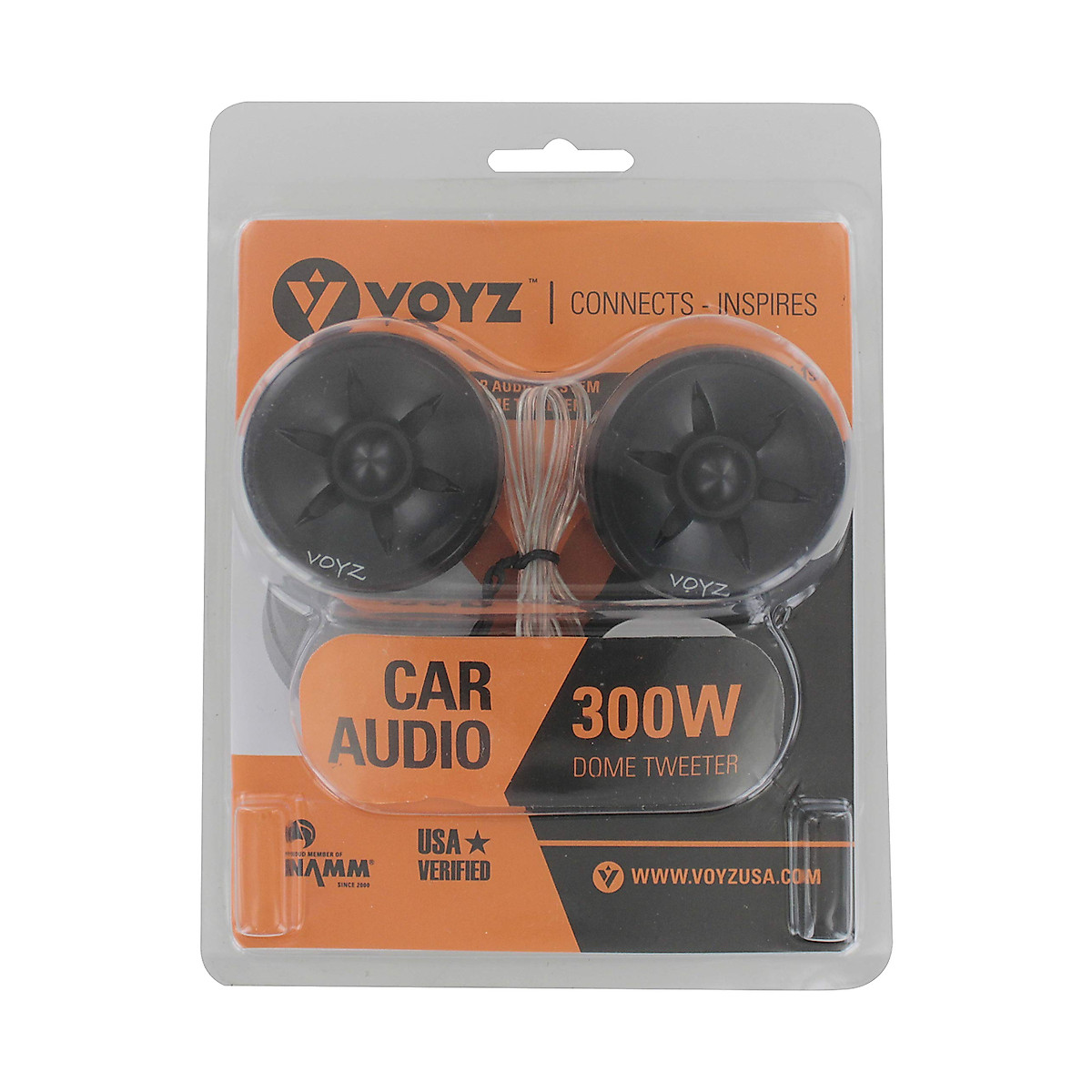 VOYZ High Performance Tweeters 1.6" 300 Watts Max Power Output - 4-8 ohm for Car Audio Super High Frequency Silk/Polymer Composite Dome Tweeter Kit (1 Pair)