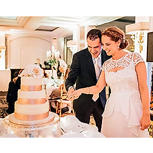 Elegant Rustic Cake Server and Knife Set with Beautiful Leaf Design, Ideal Cake Cutting Set For Wedding Party's and Elegant Events, 2 Piece Silver Twig Pie Server Set…