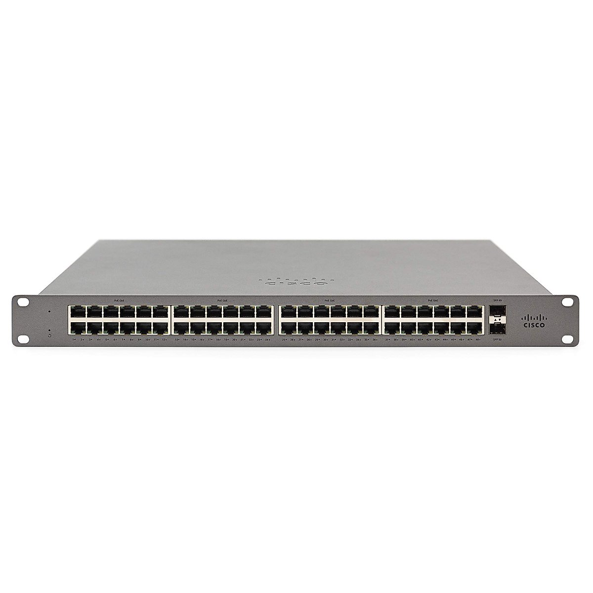 Meraki Go by Cisco | 48 Port PoE Network Switch | Cloud Managed | Power over Ethernet | [GS110-48P-HW-US]