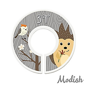 Modish Labels Kids Clothes Size Dividers, Clothes Organizer for Kids, Size Dividers, Closet Organizer System, Closet Dividers, School Clothes, Boy, Woodland, Fox, Bear, Owl, Hedgehog (Toddler/Child)