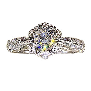 Women Rings Exquisite Hollow Out Ring Engagement Wedding Jewelry Gift (8, US SIZE)