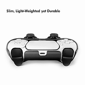 Hacker's Protective PS5 Controller Case Cover with Genuine Leather，Better Grip for Game Experience(Black)
