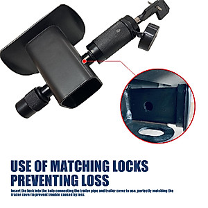 ZKFAR Pack-1 Trailer Hitch Cover, American Flag Plug Cover, Metal Rear Receiving Tube Cover, 2" Automotive Dust Plug, Protective Cover with Pin Bolt, Universal for Most SUVs, Trailers (Silver)