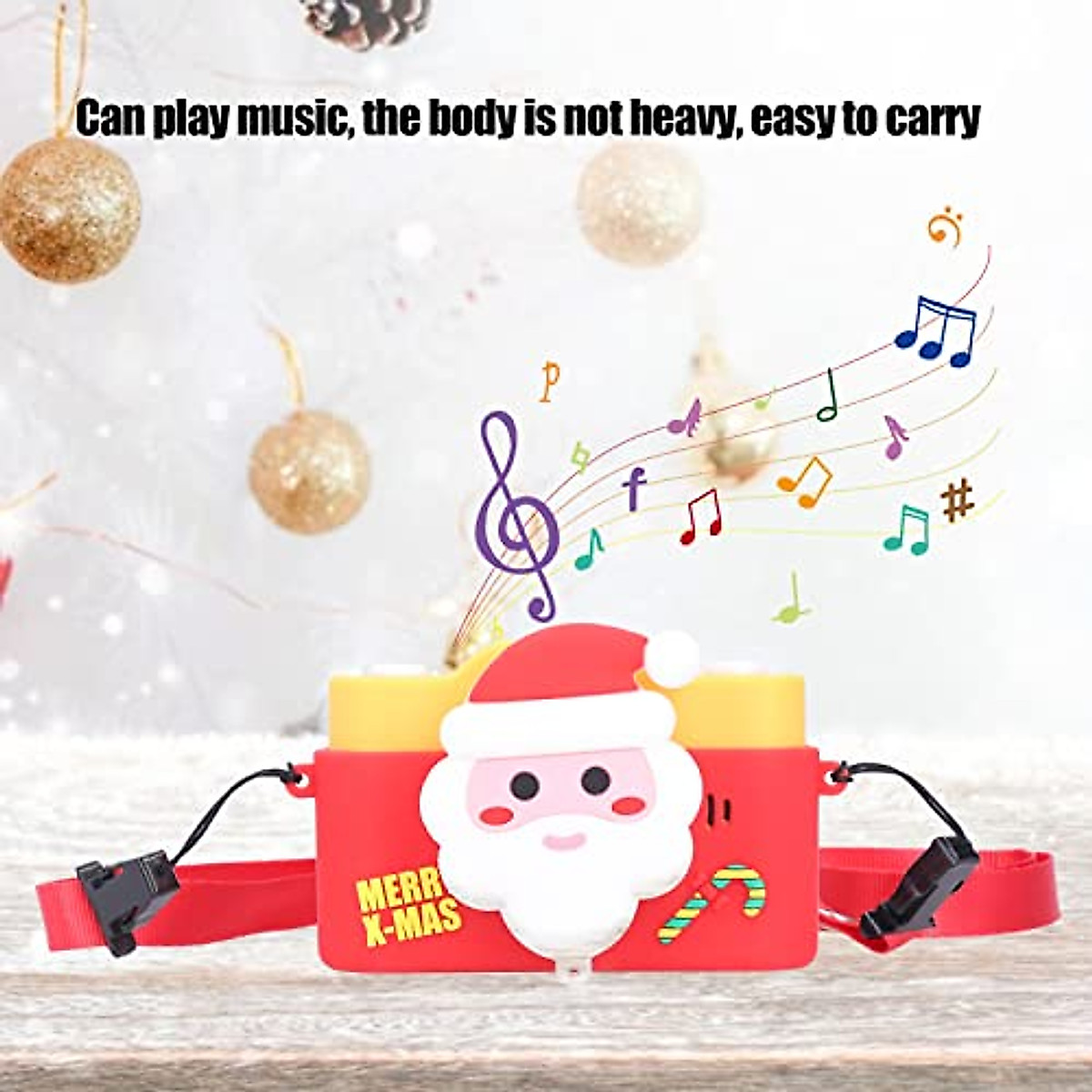 Camera Cartoon Santa Claus Video Dual Camera USB Rechargeable Music Camera for Children and Toddlers Boys and Girls