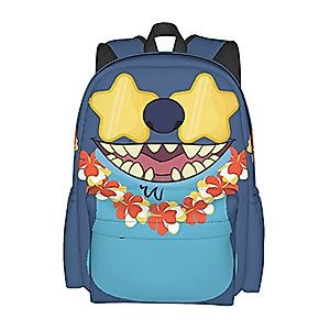 Anime Backpack for Girls & Boys, Canvas Casual Fashion 3D Print Laptop Bag Large 17 Inch Backpack,Blue Grey