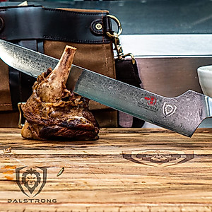 Dalstrong Slicing Knife - Offset Blade Carving Knife - 12 inch - Shogun Series ELITE - Japanese AUS-10V Super Steel Kitchen Knife - G10 - Damascus - Vacuum Treated - Sheath - Bread Knife, Meat Slicer